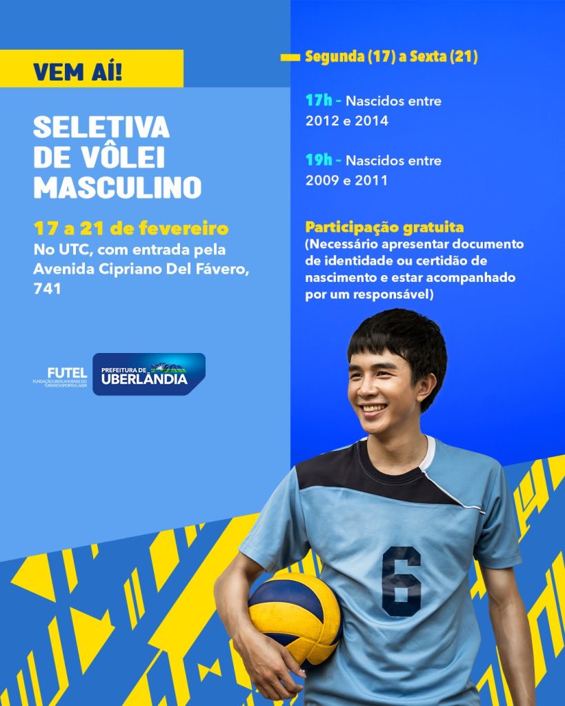 Prefeitura promove seletiva de vôlei masculino a partir desta segunda ...